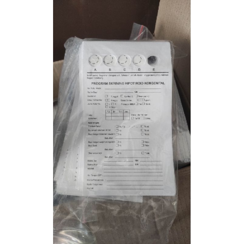Jual Kertas Skrining Hipotiroid SHK isi 50pcs | Shopee Indonesia