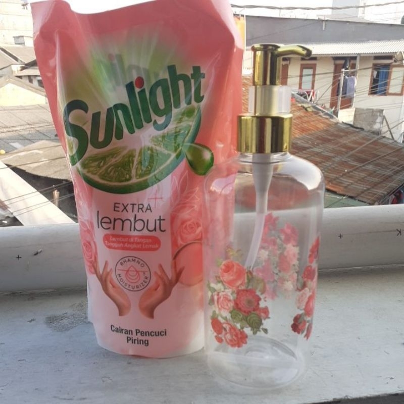 Jual SUNLIGHT 650ML FREE BOTOL PUMPS CANTIK DIJAMIN ORI | Shopee Indonesia