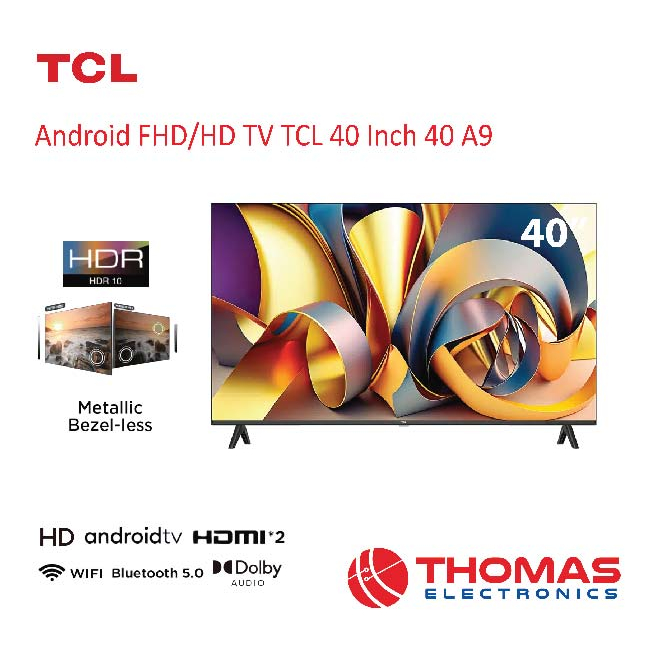 Jual Android Led TV TCL 40 Inch 40 A940 A9 HD HDR10 Google Assistant ...