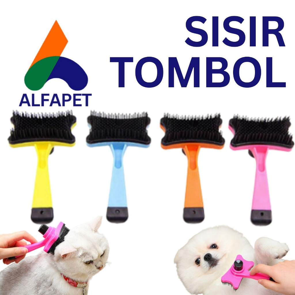 Jual Sisir tombol kucing anjing perawatan rambut grooming | Shopee ...