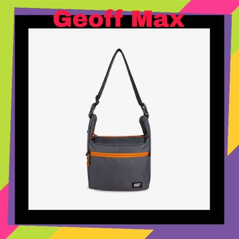 Jual Geoff Max Official Wilmar Dark Grey Orange Sling Bags Tas Pria ...