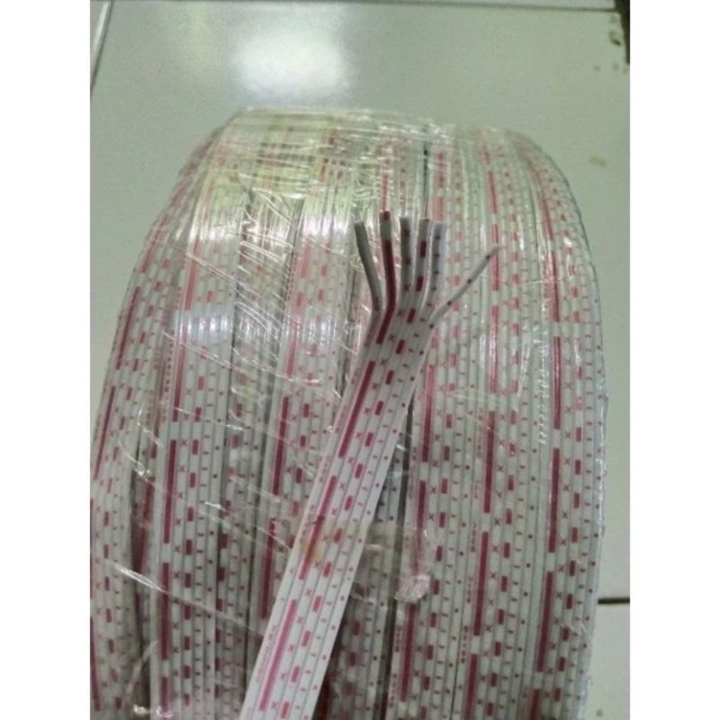 Jual kabel 6 jalur putih 6 pin/ meter bahan running led | Shopee Indonesia