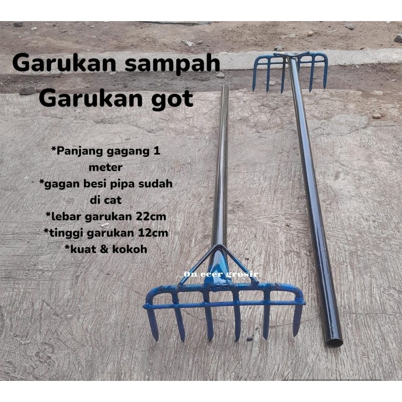 Jual Garukan sampah/garukan got gagang besi pipa | Shopee Indonesia