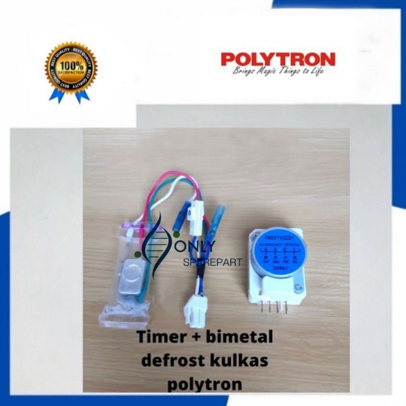 Jual TIMER + BIMETAL DEFROST FUSE KULKAS POLYTRON 2 PINTU SATU SET ...