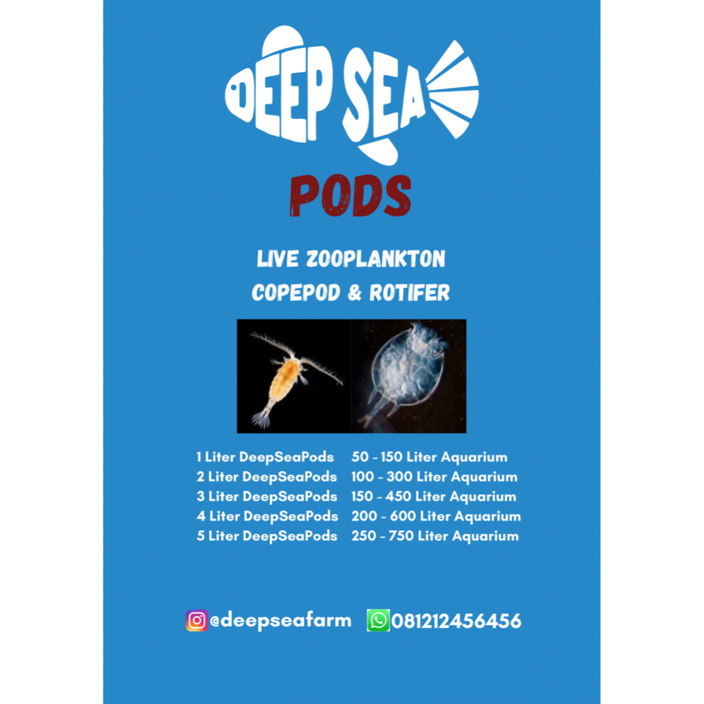 Jual Deep Sea Pods ( Copepod / Copepoda / Copepods & Rotifer / Rotifera / Rotifers ) ( 1000 ML ...