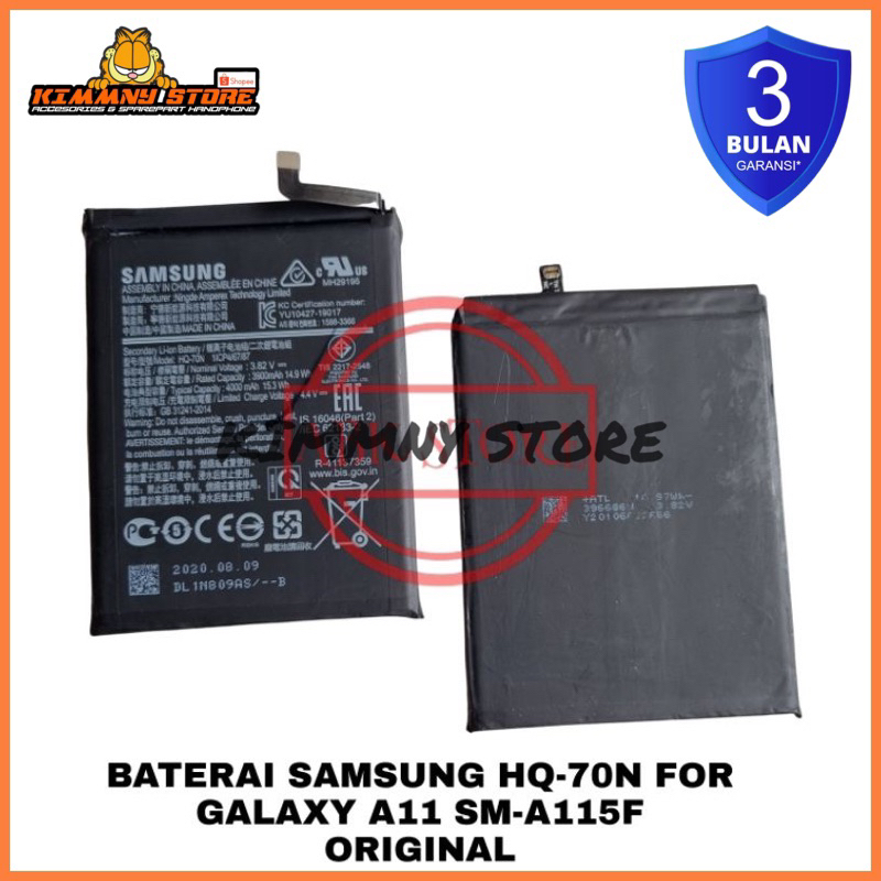 Jual BATTERY BATERAI BATRE SAMSUNG GALAXY A11 SM-A115F HQ-70N | Shopee ...