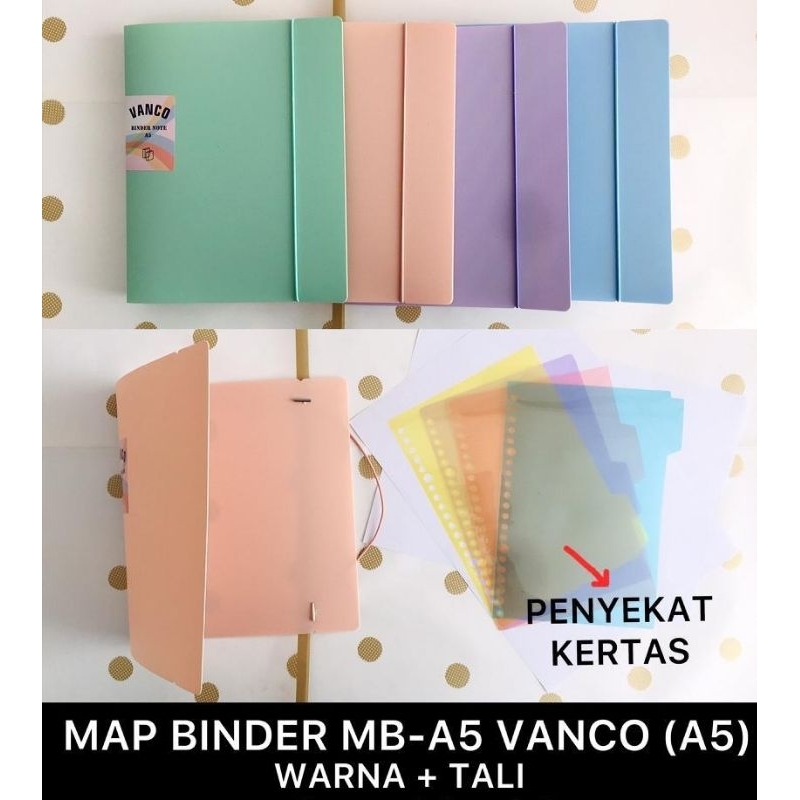 Jual map binder A5 / Binder ukuran A5 dilengkapi pengait dan penyekat ...
