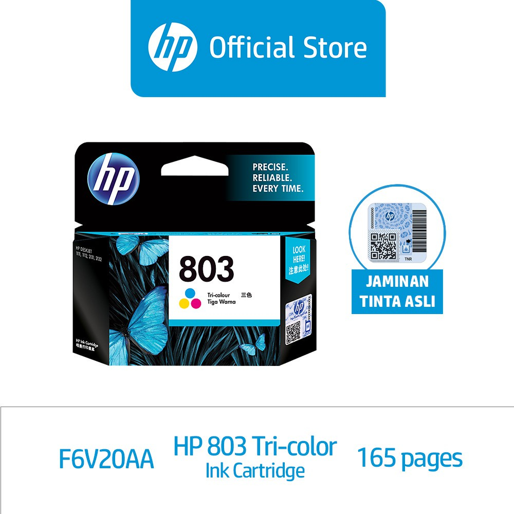 Jual Catridge HP 803 Tri-color Original Ink Cartridge | Shopee Indonesia