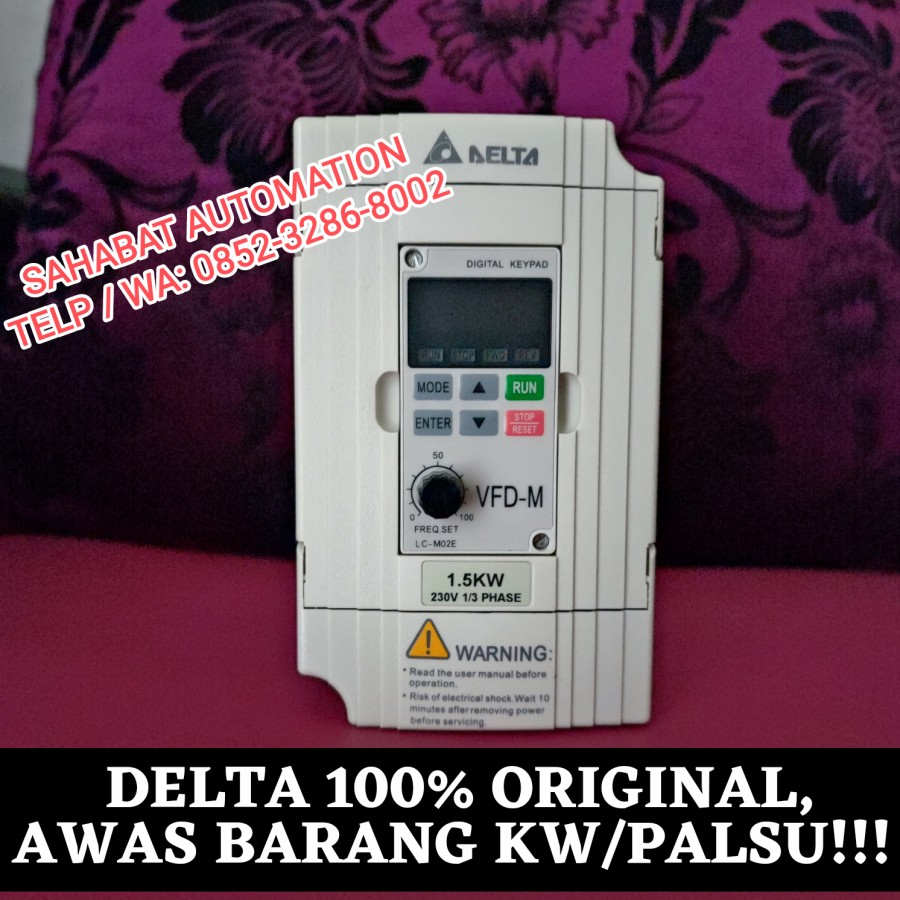 Jual Inverter Delta 1,5KW 1,5 KW 2HP 220V VFD 1Phase 3Phase 220V VFD015M21A | Shopee Indonesia