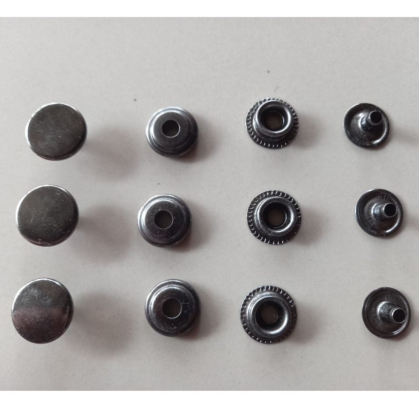 Jual PAKET 1 LUSIN 12 SET KANCING PET SNAP KANCING HELM BESI BLACK ...