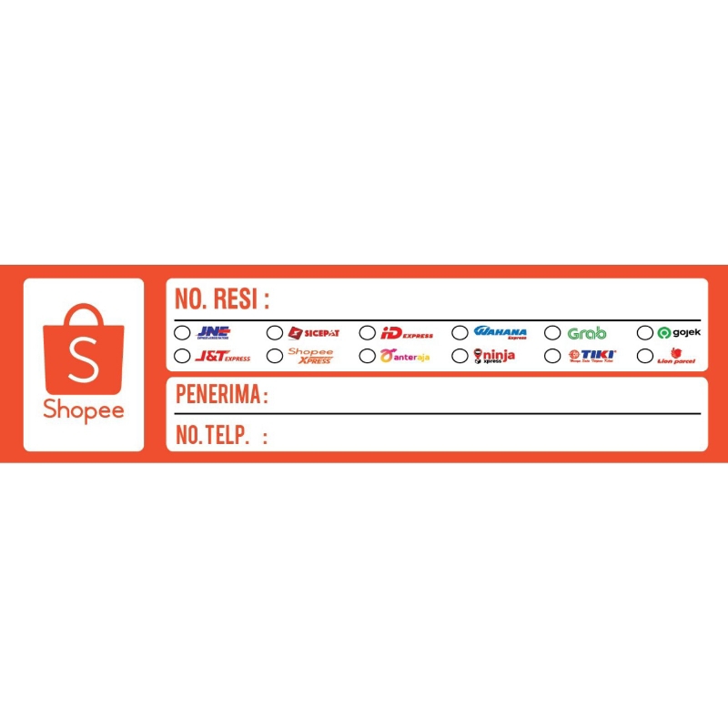 Jual STIKER RESI (ISI 100 PCS)/ RESI LABEL PENGIRIMAN PAKET/ STIKER ...