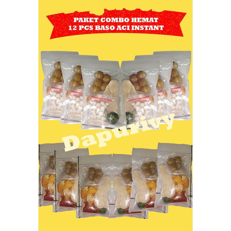 Jual Paket Hemat 12 Bungkus Baso Aci (isi 6pentol baso) | Shopee Indonesia