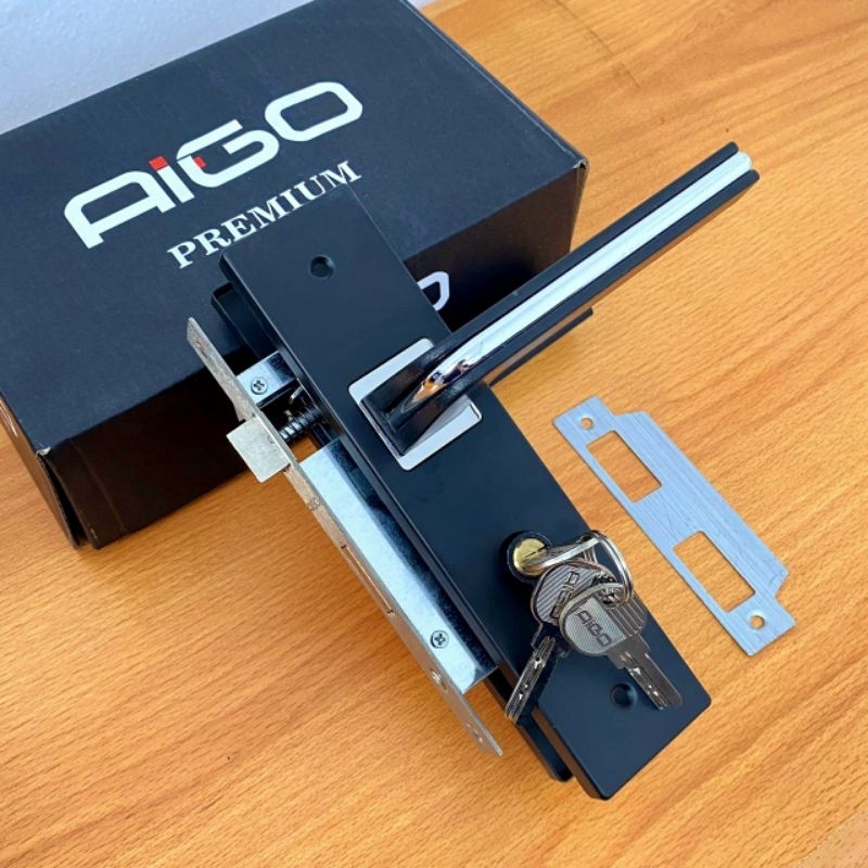 Jual Slot Kunci Handle Handel Pintu Rumah Set Medium TANGGUNG HITAM ...