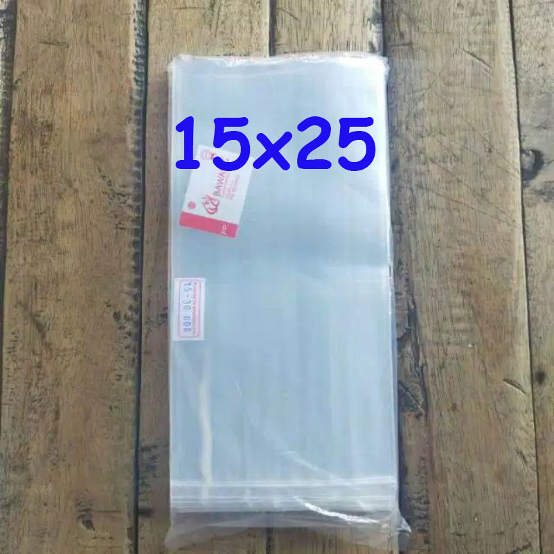 Jual Plastik PP Bening Tebal 0.8 15x25 / plastik kaca bening tebal 08 15 x 25 berat 500gr ...