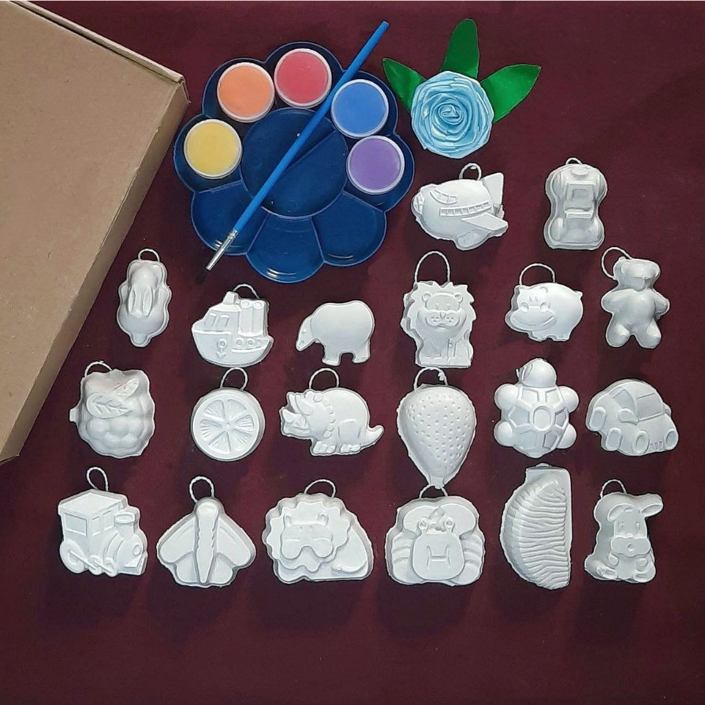 Jual PAKET MINI > TERMURAH Paket Hemat Patung Lukis Mini Gypsum Mainan ...