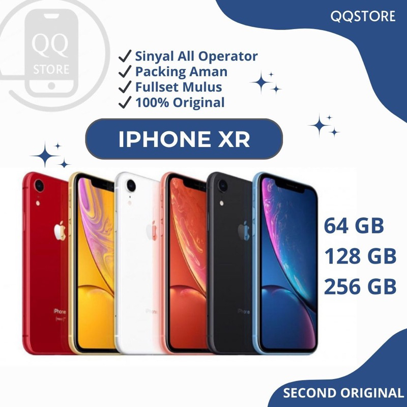 Jual iPhone XR 256GB/128GB/64GB BEKAS ORIGINAL 100% | MULUS NORMAL FULLSET | Shopee Indonesia