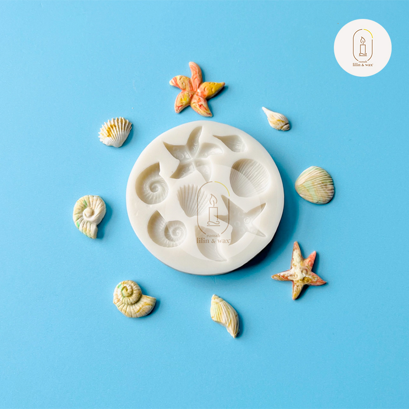 Jual Cetakan Lilin Aneka Kerang Binatang Laut Hewan Laut Seashell Sea Shell Candle Mold SIlicone ...