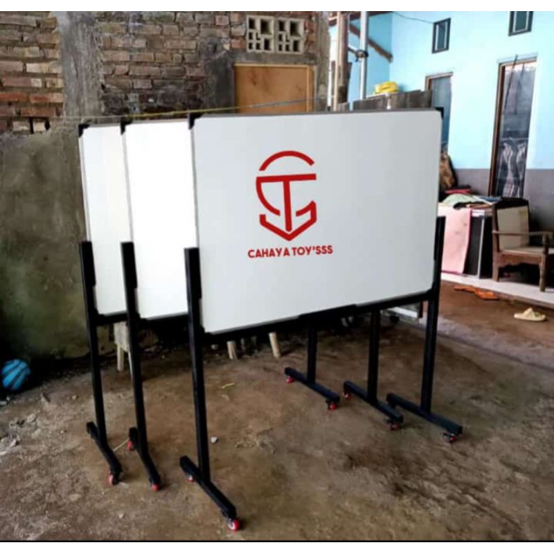 Jual Papan Tulis Standing 120 x 90 Whiteboard | Shopee Indonesia