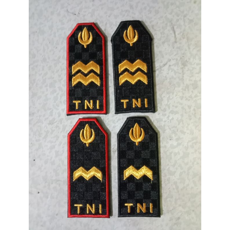 Jual pangkat pdu pelda peltu Lis merah /tanpa lis | Shopee Indonesia