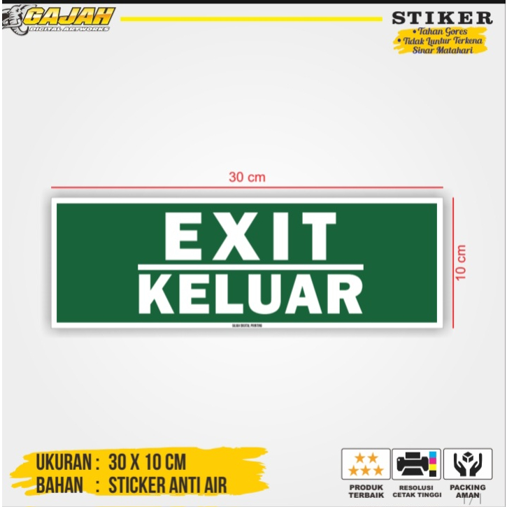Jual Stiker Jalur Evakuasi Exit Sign | Shopee Indonesia Jual Stiker Jalur Evakuasi Exit Sign | Shopee Indonesia