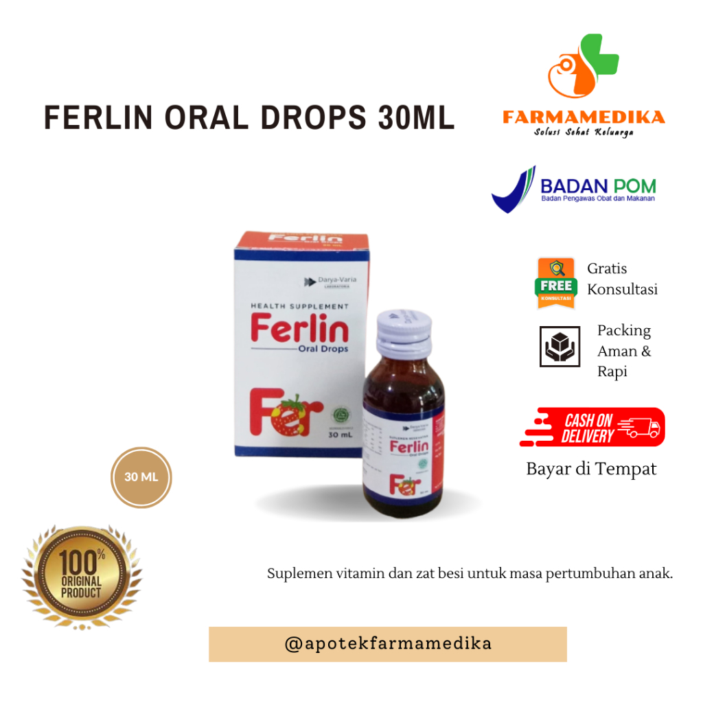 Jual FERLIN ORAL DROPS 30ML | Shopee Indonesia