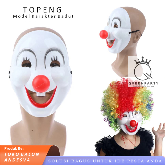 Jual Topeng Badut / Topeng Halloween / Mask Party / Topeng Hidung Merah ...