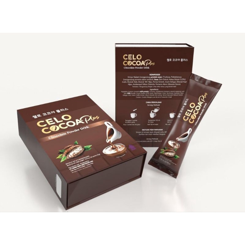 Jual Celo Cocoa Plus Chocolate Powder Drink - Detoks+Collagen | Shopee ...