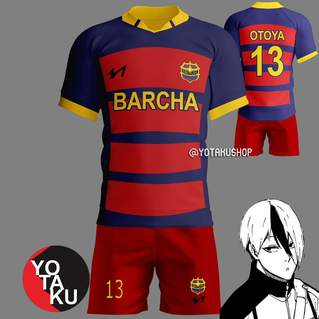 Jual Jersey Anime Cosplay Blue Lock FC BARCHA Eita Otoya Full Set ...