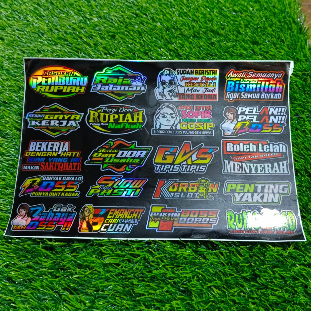 Jual Sticker Pack Racing Hologram Stiker Motor harga perlembar | Shopee ...
