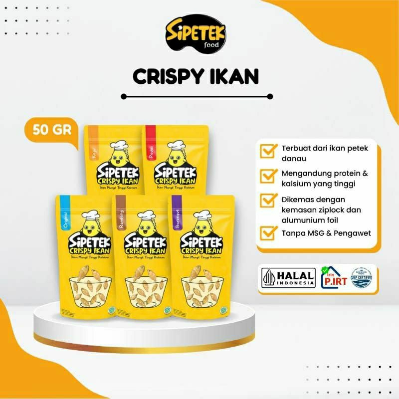 Jual SIPETEK CRISPY Cemilan Lauk Pauk Sehat Gurih Lezat Nikmat 50.gr ...
