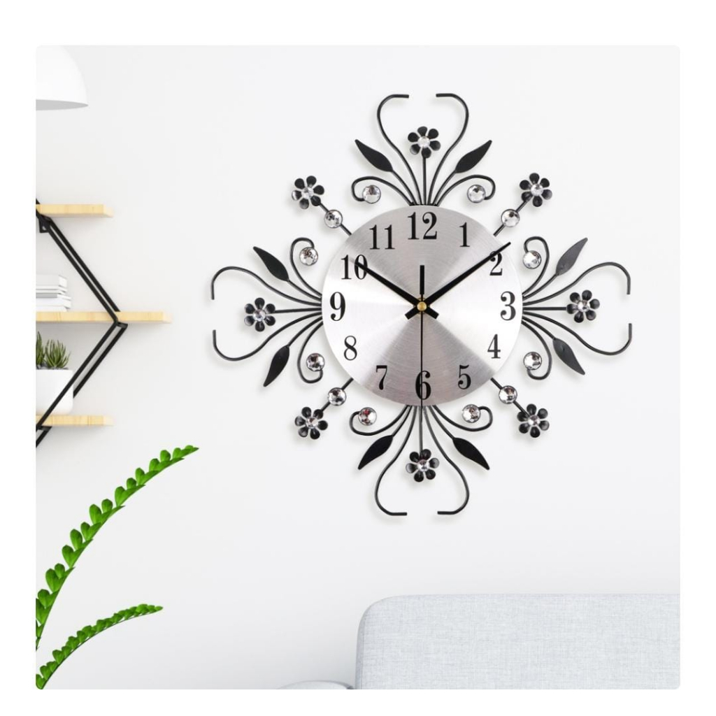 Jual Jam dinding 3D luxury diamond vintage aesthetic jam unik aesthetic ...