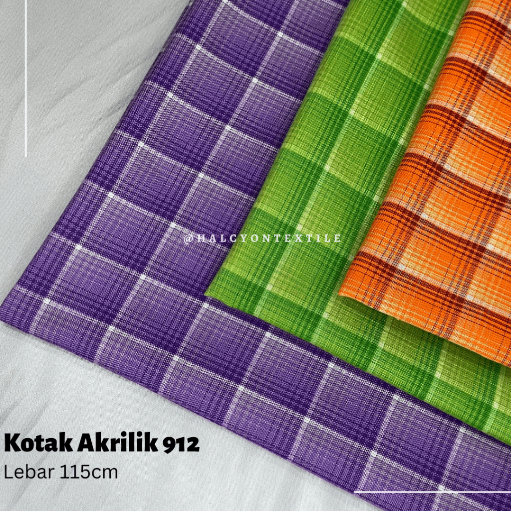 Jual Kain Katun Akrilik Motif Kotak-Kotak 912 Lebar 115cm | Shopee ...