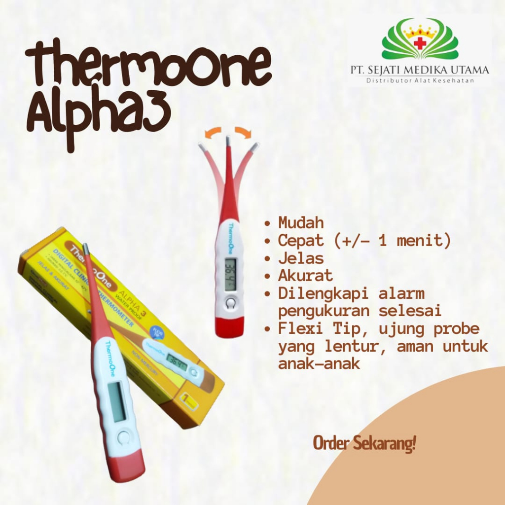 Jual Termometer Digital / Thermometer Digital Thermo One Alpha 3 Onemed ...