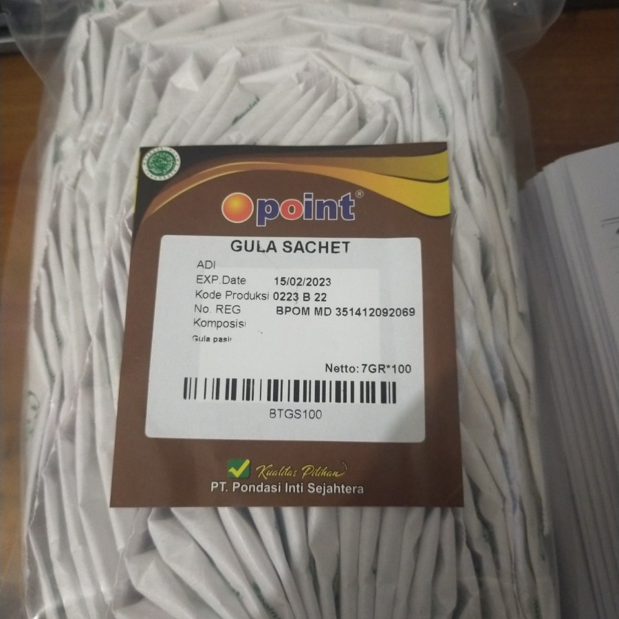 Jual Point Sugar Gula Kemasan Sachet 100 x 7 Gram | Shopee Indonesia