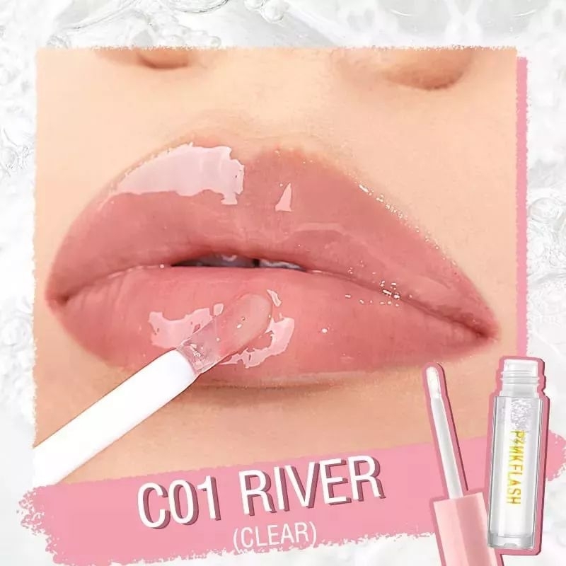 Jual (ORI BPOM) Pinkflash Lipgloss Lasting Glossy Bening C01 ...