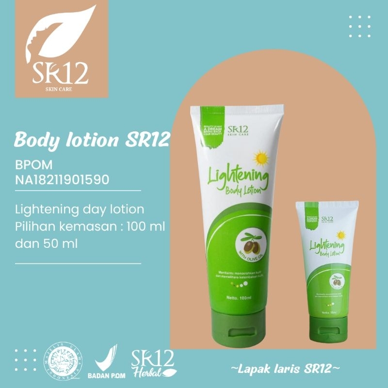 Jual LIGHTENING BODY LOTION SR12 WITH SPF MELINDUNGI DARI SINAR ...