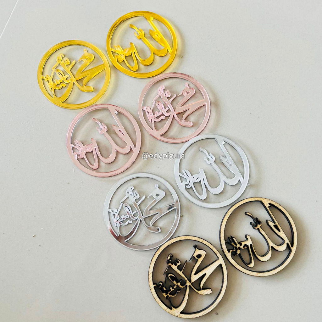 Jual Allah Muhammad Cutting Akrilik Bulat | Shopee Indonesia