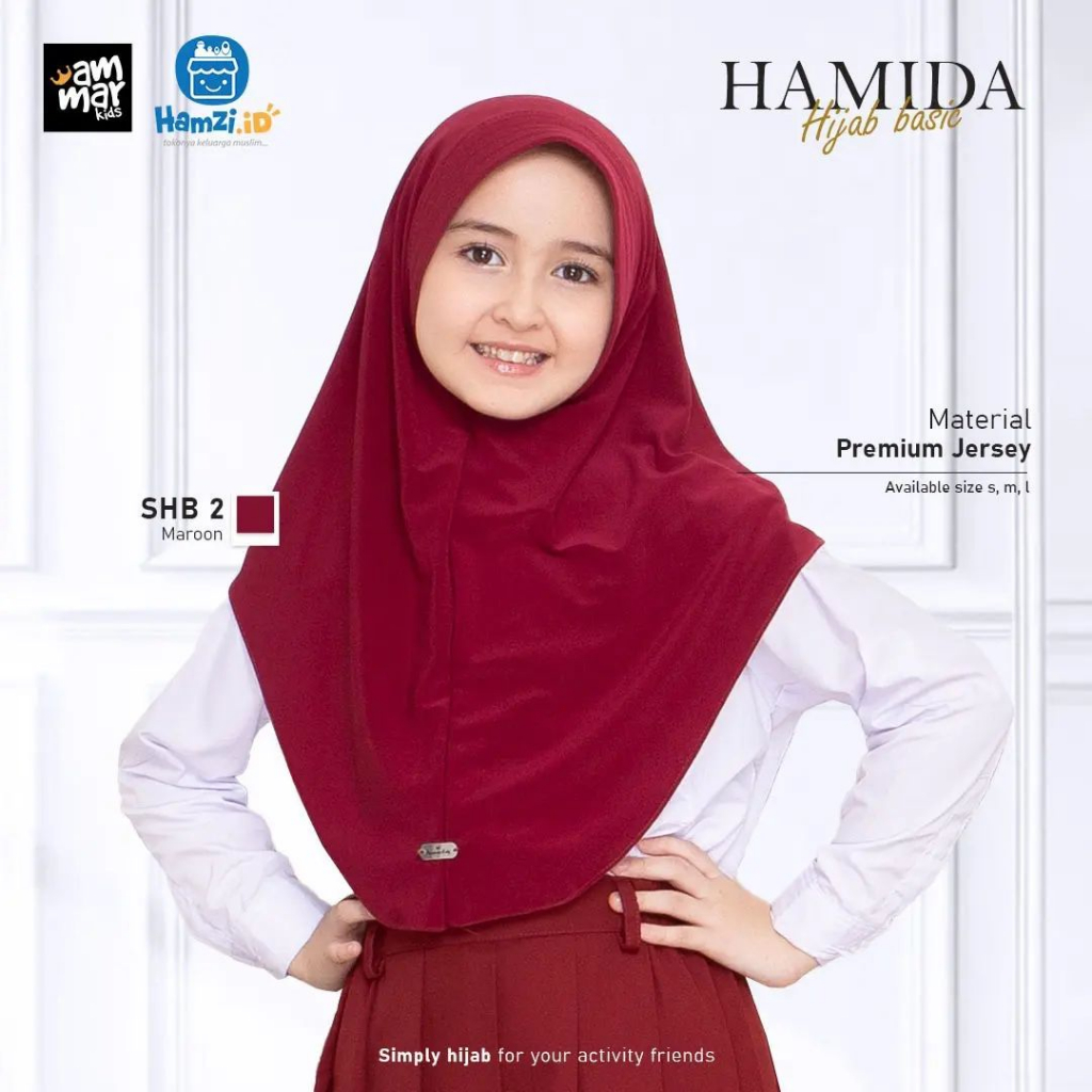 Jual Jilbab Bergo Hamidah Oval anak paud SD SMP / Hijab bergo Hamidah anak terbaru bahan Jersey ...