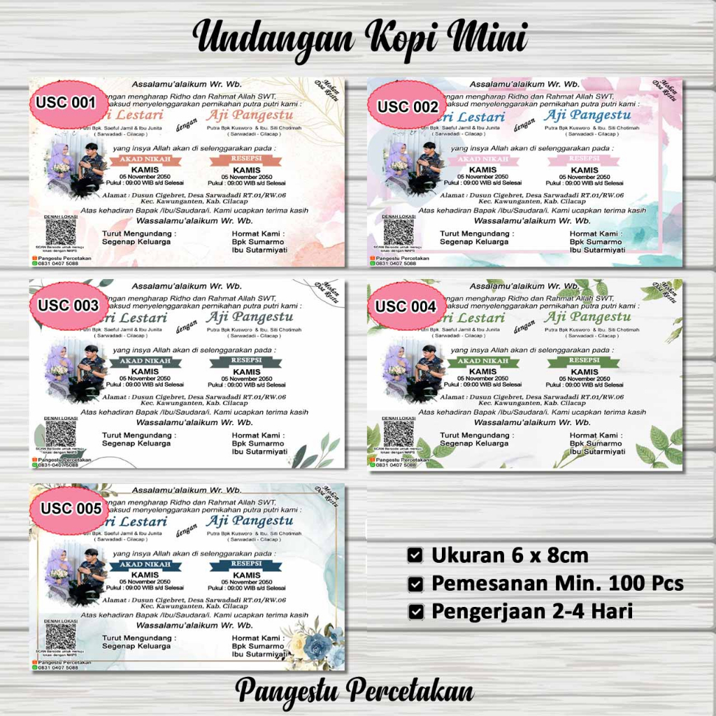 Jual CETAK UNDANGAN MINI | UNDANGAN MINI | UNDANGAN KOPI | UNDANGAN ...