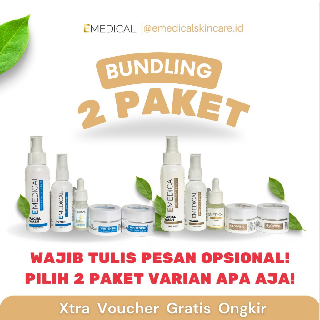 Jual BUNDLING 2 PAKET EMEDICAL SKINCARE, [Paket Luminous DAY CREAM ...