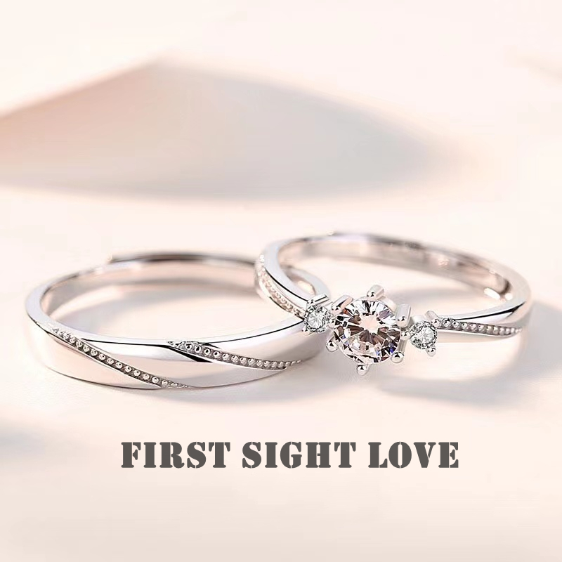 Jual CINCIN COUPLE TITANIUM CAMPURAN-first sight love cincin couple ...
