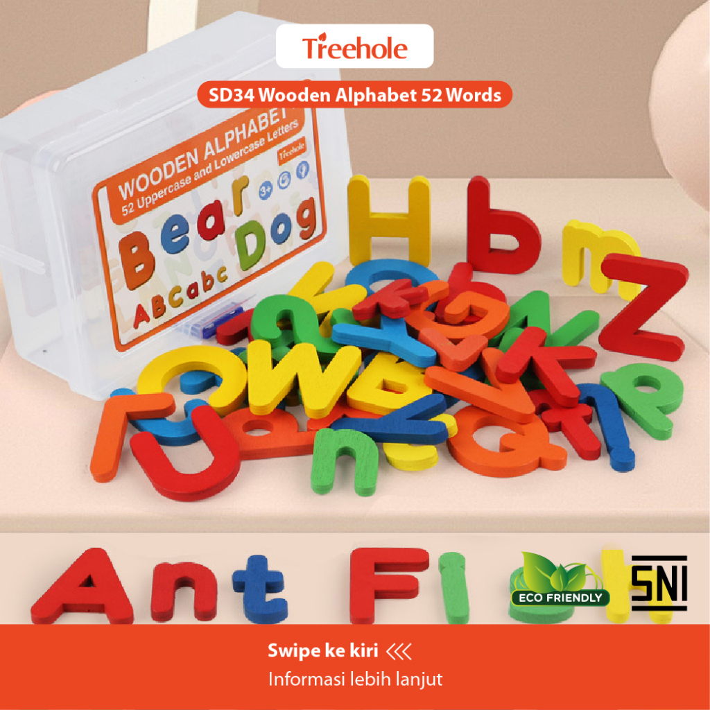 Jual Mainan Edukasi Anak Puzzle Kayu Abjad Alfabet ABC Huruf Besar ...