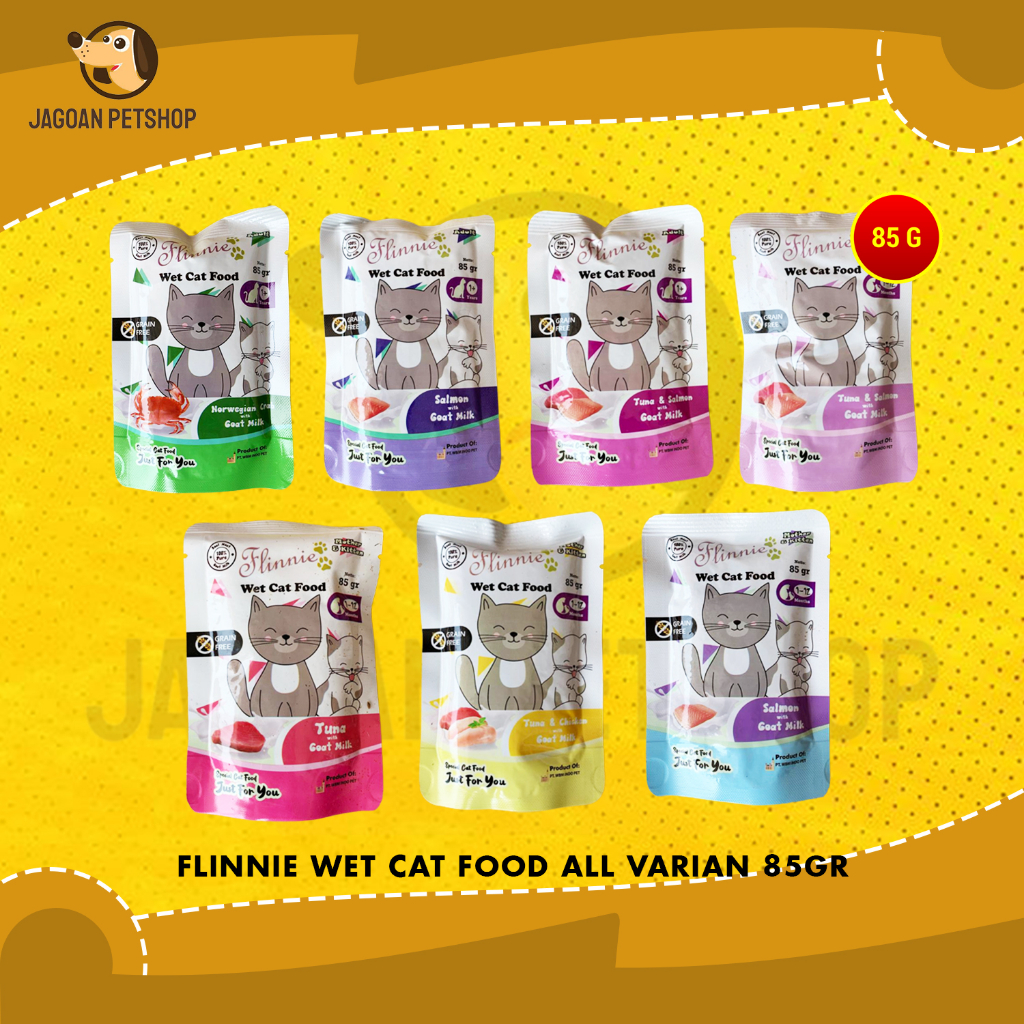 Jual Makanan Kucing Basah Flinnie Wet Food Pouch Sachet 85 Gram ...