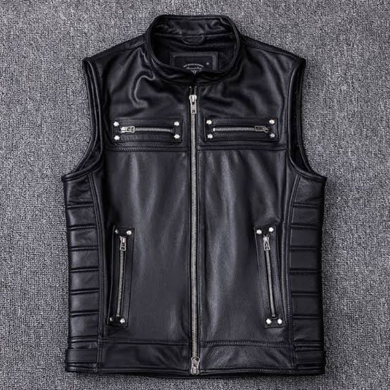 Jual rompi kulit/leather vest | Shopee Indonesia