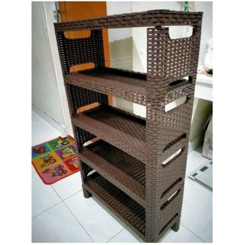 Jual RAK SEPATU ROTAN TABITHA KOKOH 5 susun | Shopee Indonesia