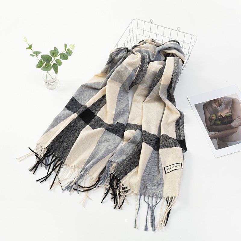 Jual NEW Syal Korea Scarf Wool Cashmere Immitation Fashion Winter ...