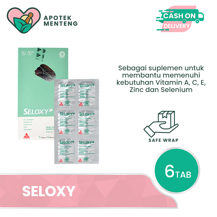 Jual Seloxy 6 Kaplet - Vitamin A, C, E, Zinc dan Selenium | Shopee ...