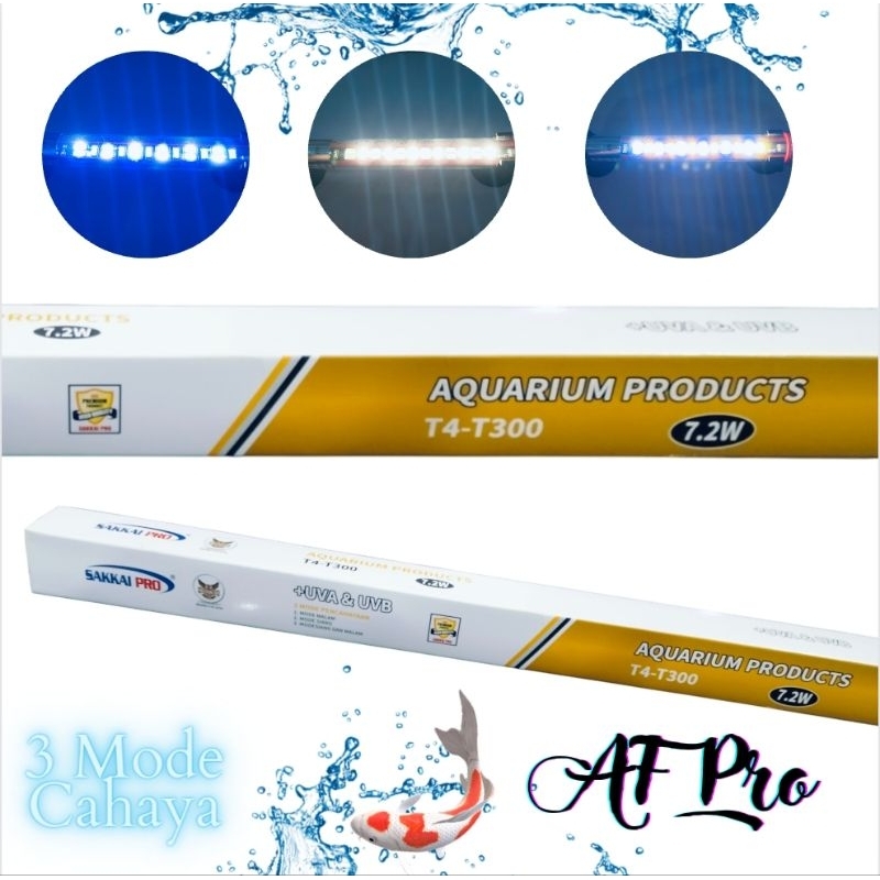 Jual Lampu LED Celup Tanning Aquarium Aquascape SAKKAI PRO DAY & NIGHT T4 T300 | Shopee Indonesia
