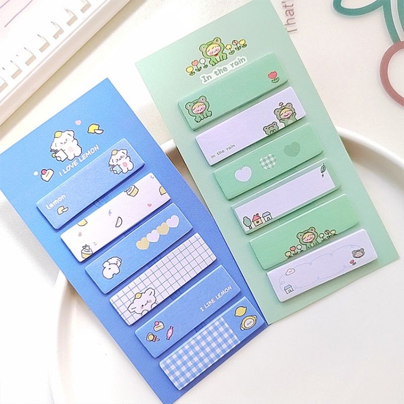 Jual Sticky Notes lucu 6in1 Tempelan kertas catatan 120 lembar Noted ...