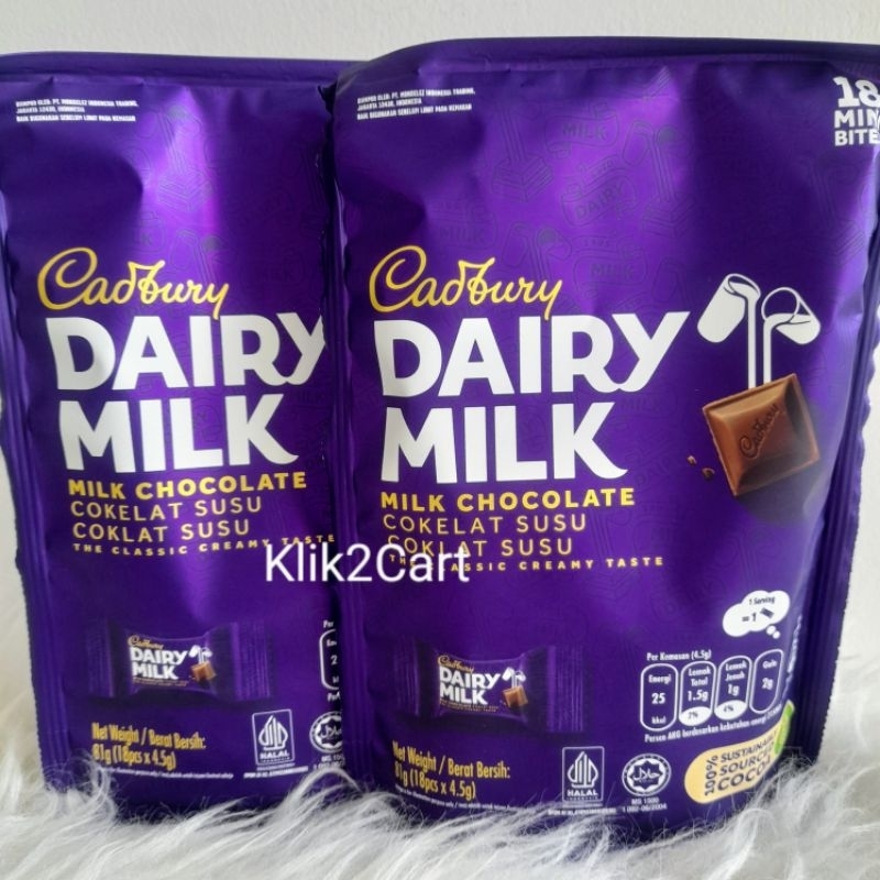 Jual Cadbury pouch / cadbury dairy milk mini bites / coklat cadbury ...